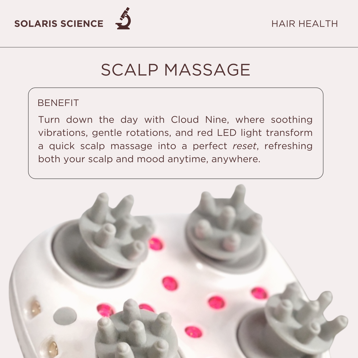 CLOUD NINE Red LED Hair Density and Growth-Stimulating Scalp Massager ...