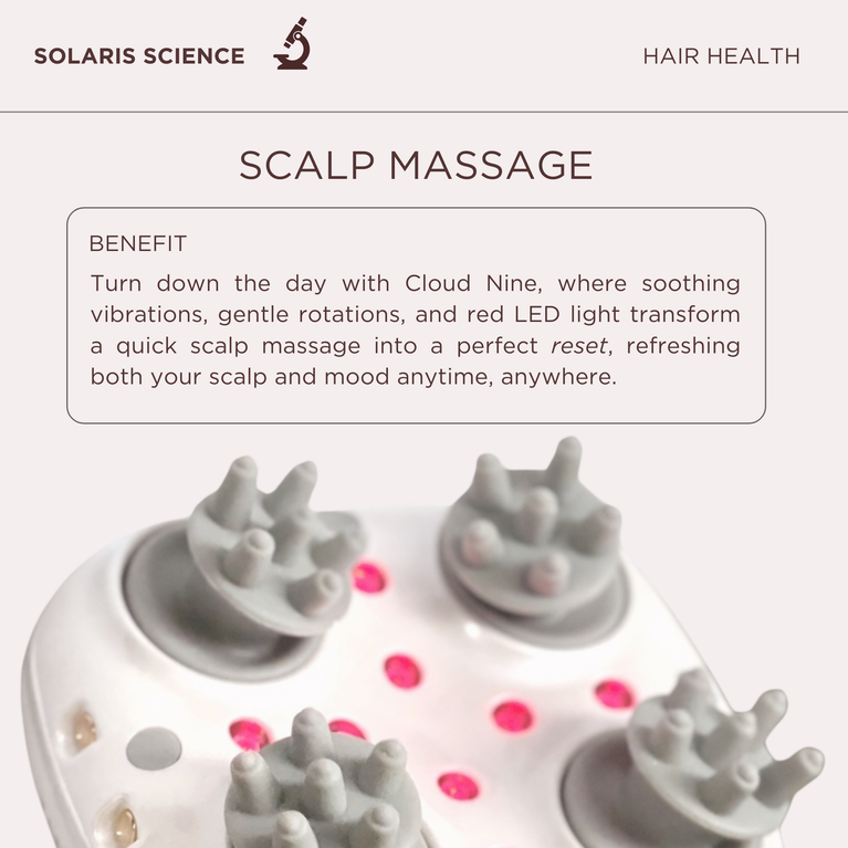 CLOUD NINE Red LED Hair Density and Growth-Stimulating Scalp Massager ...