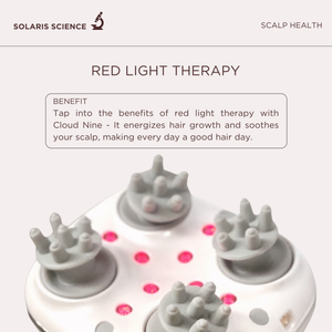CLOUD NINE Red LED Hair Density and Growth-Stimulating Scalp Massager ...